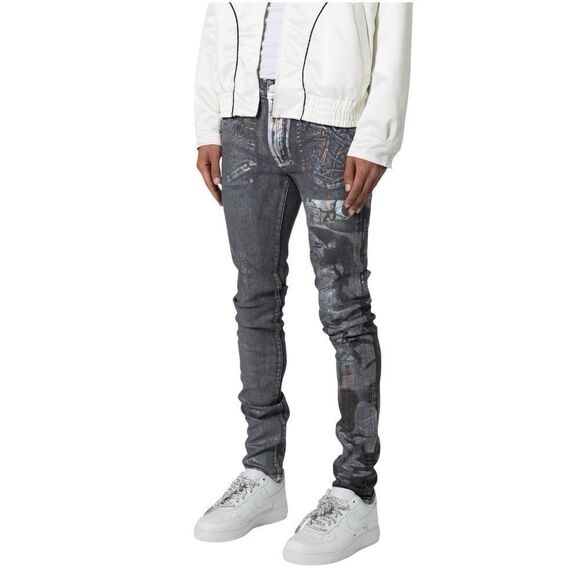 MNML | Jeans | Mnml Mens Metallic Grey Skinnydenim Size 29 | Poshmark